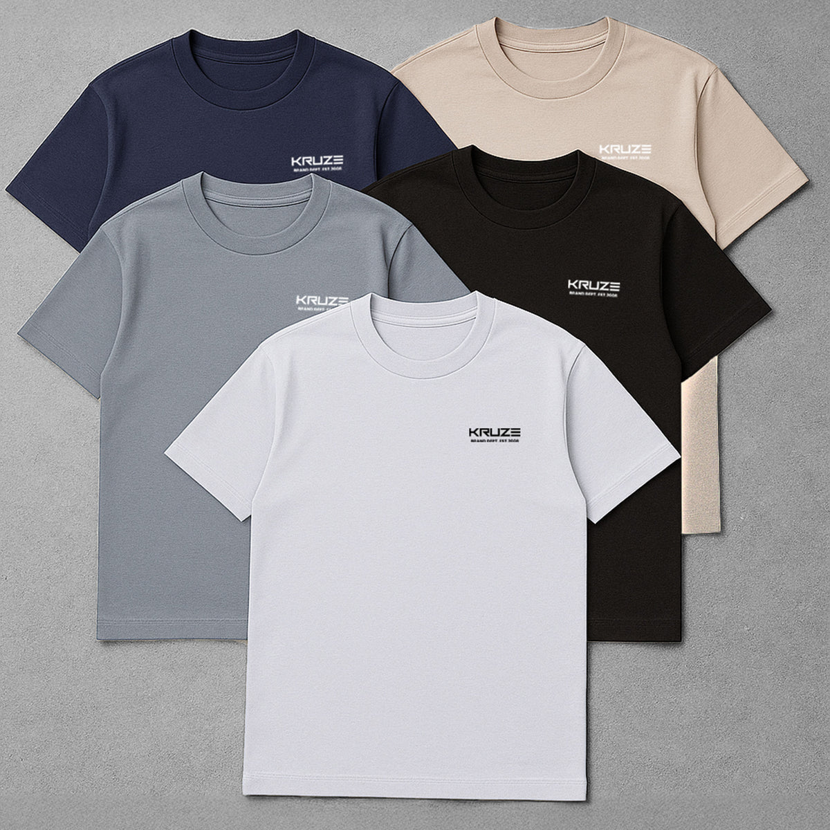 Edison Regular Fit 5 Pack T-Shirts – Kruze Clothing